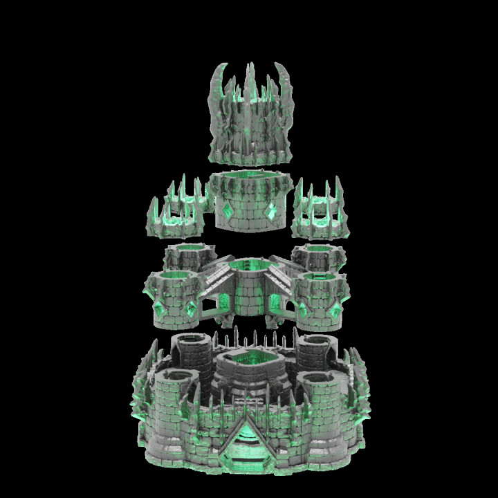 3D Printable Dark Citadel ~ Kingdom of Azragor by Conquest Creations