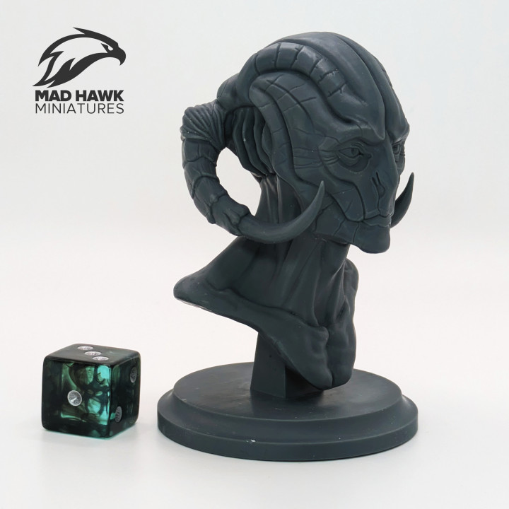 3D Printable Alien Bust by Mad Hawk Miniatures