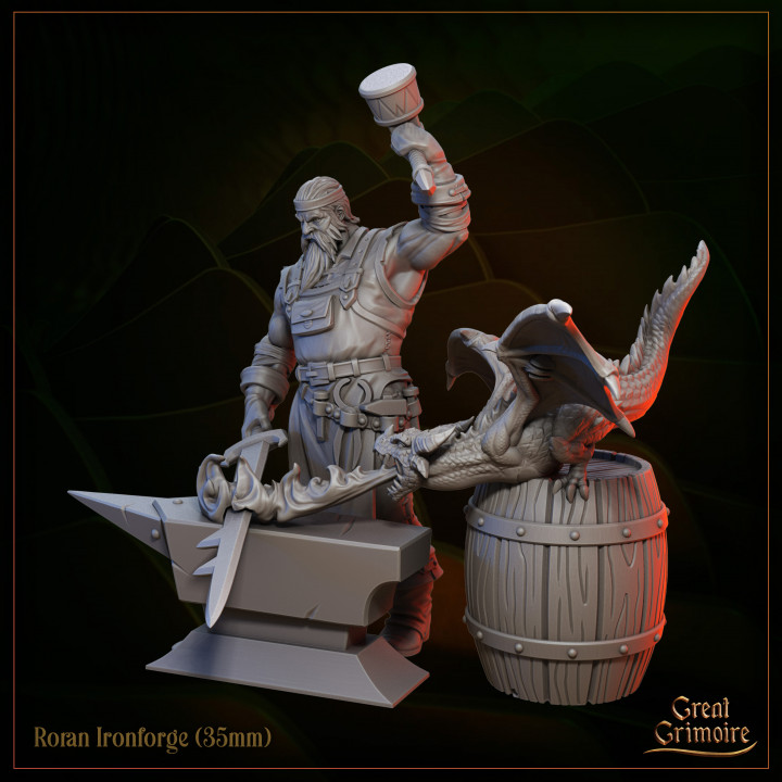 3D Printable Roran Ironforge by Great Grimoire