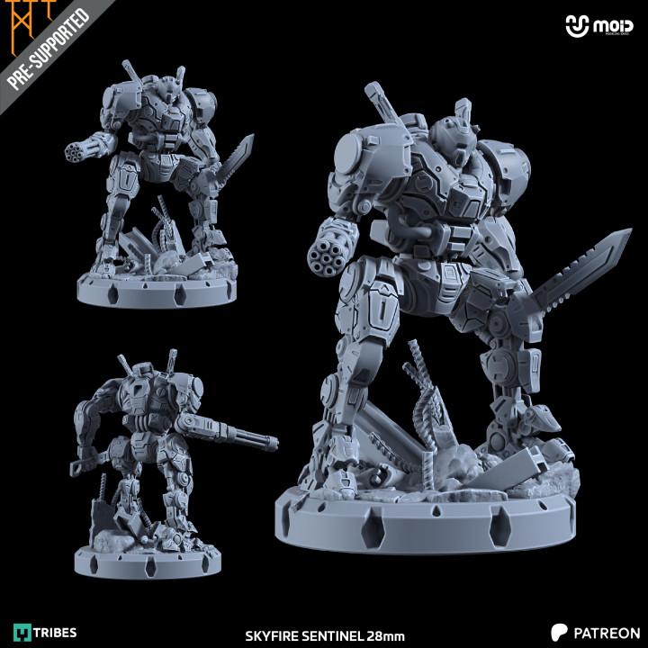 3D Printable Skyfire Sentinel Mech by Moid