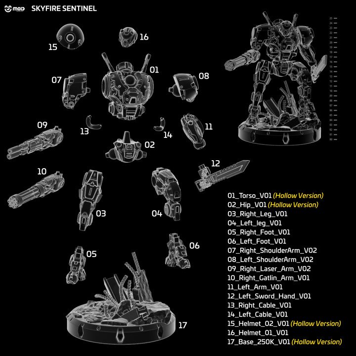 3D Printable Skyfire Sentinel Mech by Moid