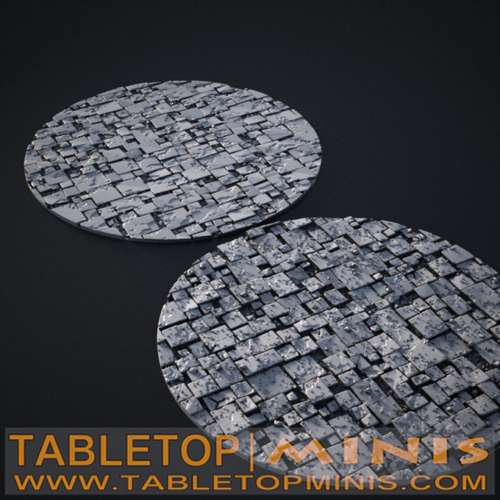 3D Printable Broken Tiles 160mm x 160mm Base Toppers by TableTopMinis
