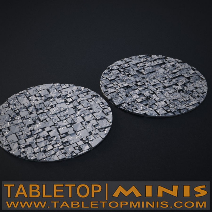 3D Printable Broken Tiles 160mm x 160mm Base Toppers by TableTopMinis