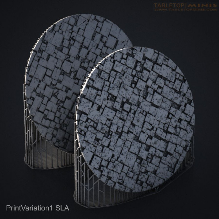3D Printable Broken Tiles 160mm x 160mm Base Toppers by TableTopMinis