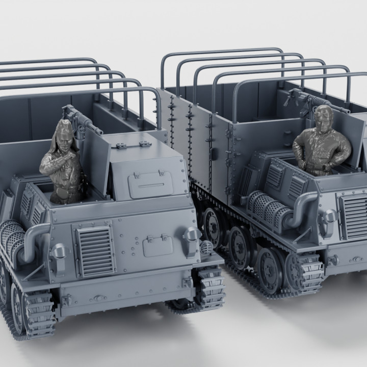 3D Printable Type 1 Ho-Ki APC + 2 Crewmen (Japan, WW2) by Wargame3d