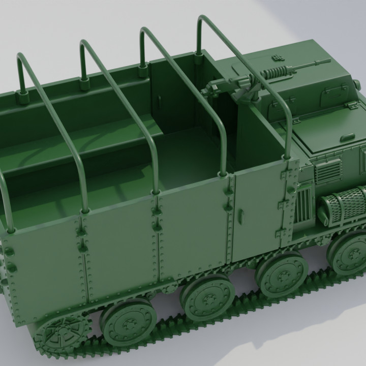 3D Printable Type 1 Ho-Ki APC + 2 Crewmen (Japan, WW2) by Wargame3d