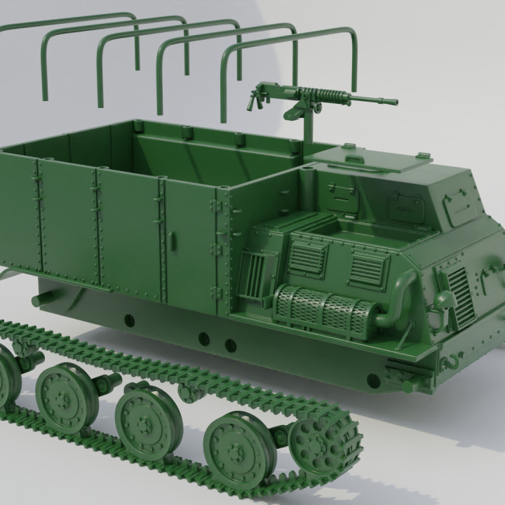 3D Printable Type 1 Ho-Ki APC + 2 Crewmen (Japan, WW2) by Wargame3d