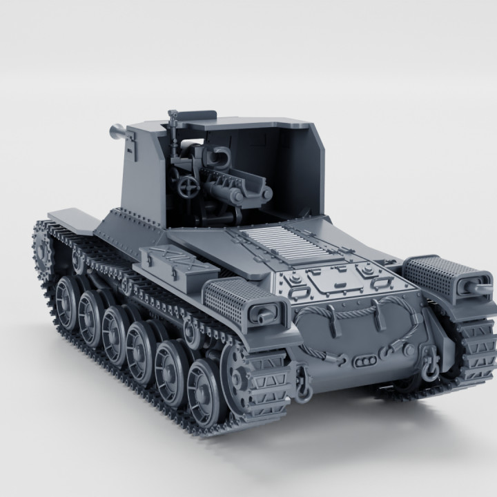 3D Printable Type 1 Ho-Ni I SPG (Japan, WW2) by Wargame3d