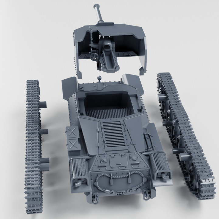 3D Printable Type 1 Ho-Ni I SPG (Japan, WW2) by Wargame3d