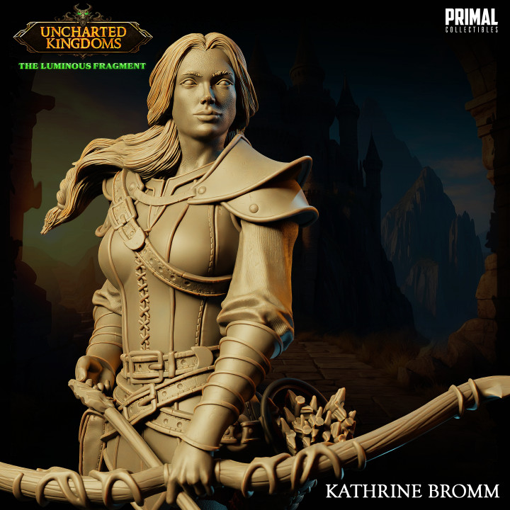3D Printable Fighter - Kathrine Bromm - March 2024 - Uncharted Kingdoms by PRIMAL Collectibles