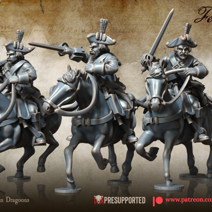 3D Printable AWI Hessian Dragoons by BattleCat Miniatures