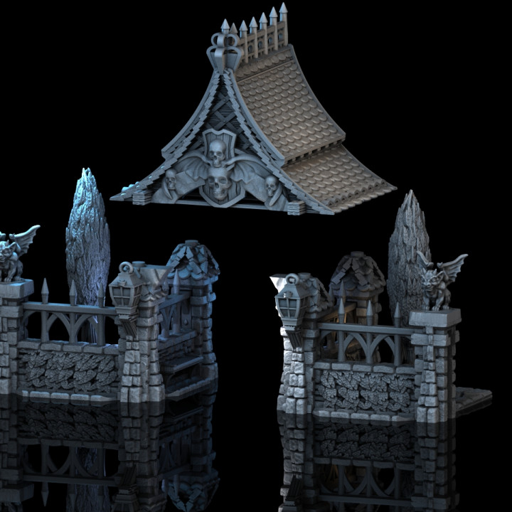 3D Printable Lychgate - Medieval Town Set by Adrian