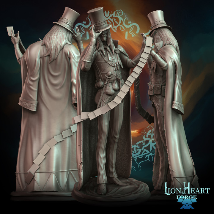 3D Printable Illusionist cartomancer (steffano) by Lion Heart Forge