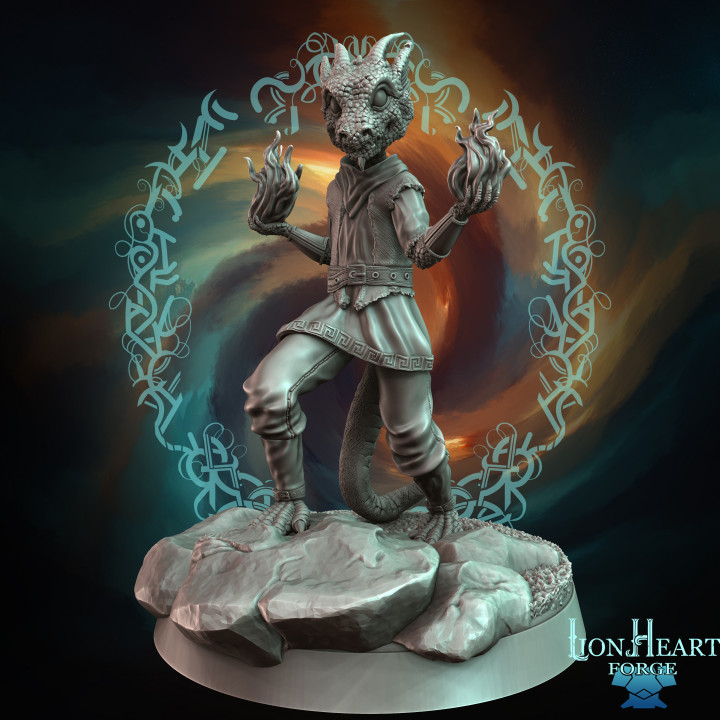 3D Printable Dragonborn children (Zaroth) by Lion Heart Forge