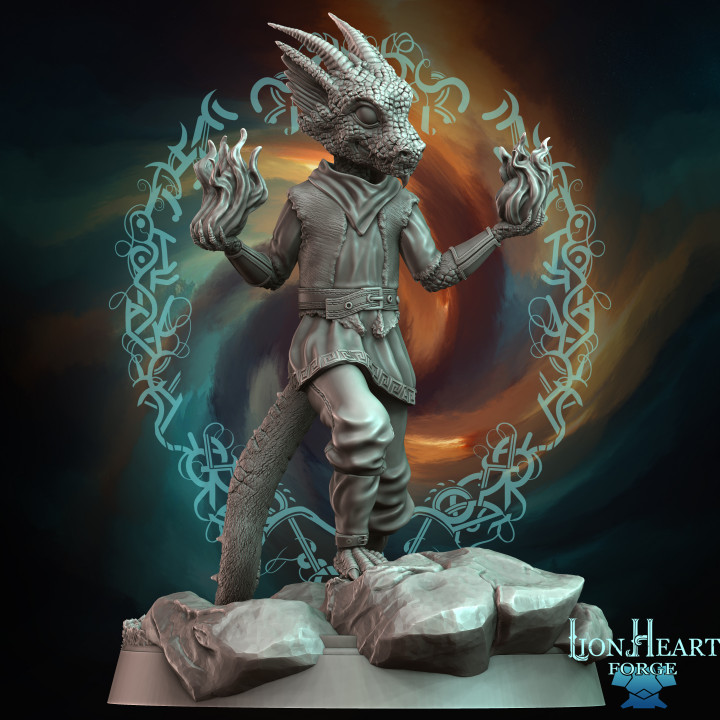 3D Printable Dragonborn children (Zaroth) by Lion Heart Forge