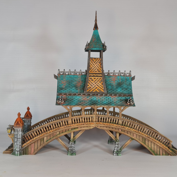 3D Printable Styx Bridge - Medieval Town Set by Adrian