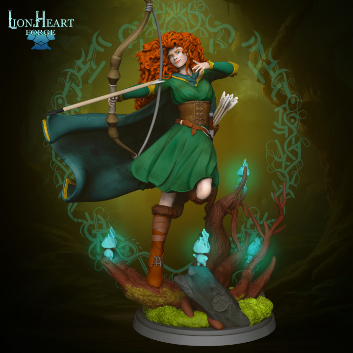 3D Printable Archer Female (Merida) by Lion Heart Forge
