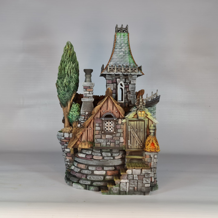 3D Printable Rector's Manor - Medieval Town Set by Adrian