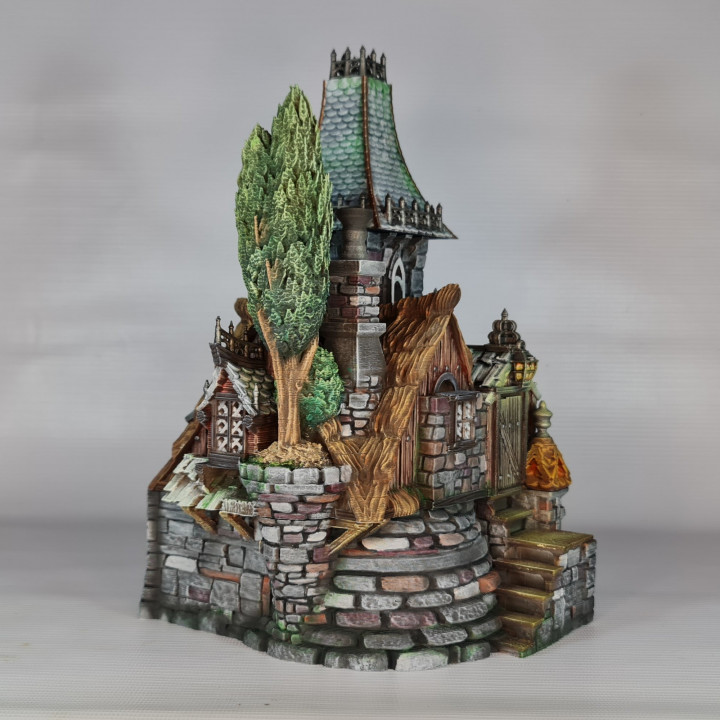 3D Printable Rector's Manor - Medieval Town Set by Adrian