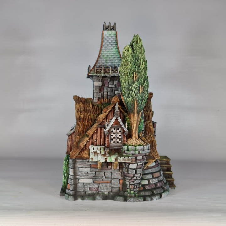 3D Printable Rector's Manor - Medieval Town Set by Adrian