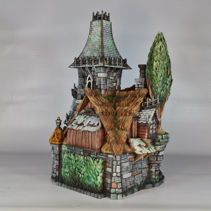 3D Printable Rector's Manor - Medieval Town Set by Adrian