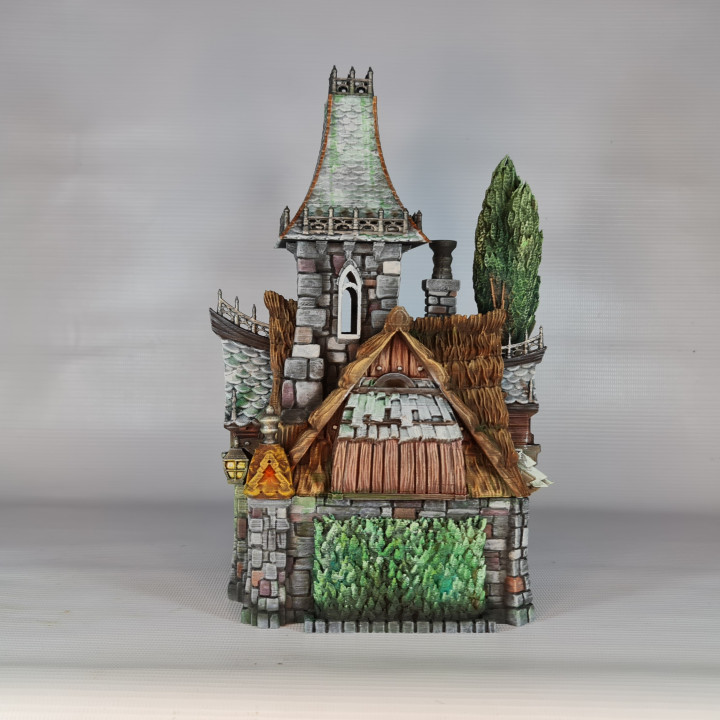 3D Printable Rector's Manor - Medieval Town Set by Adrian