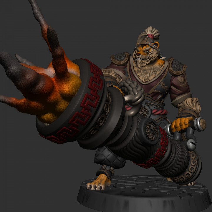 3D Printable Tigerfolk Artificers by Mojibake Collectibles