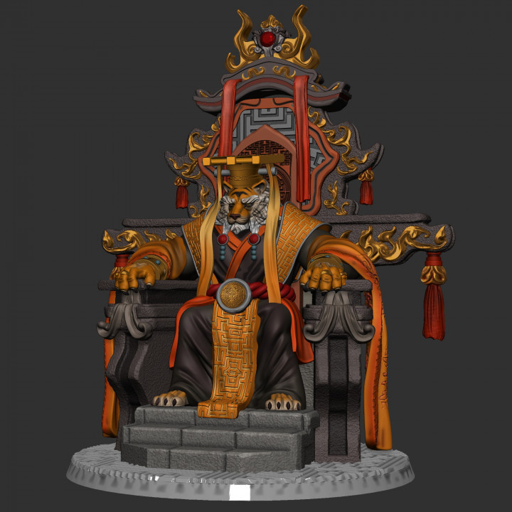 3D Printable The old tigerfolk emperor by Mojibake Collectibles