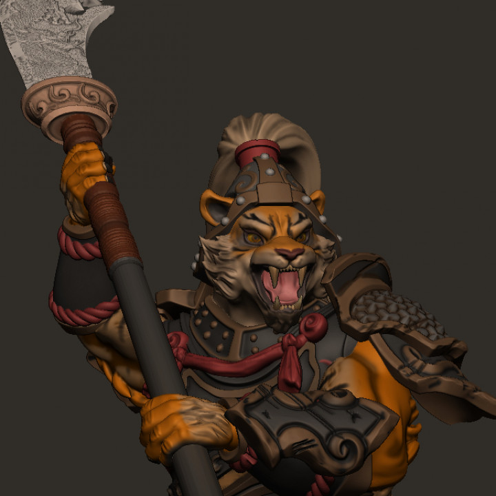 3D Printable Tigerfolk warriors by Mojibake Collectibles