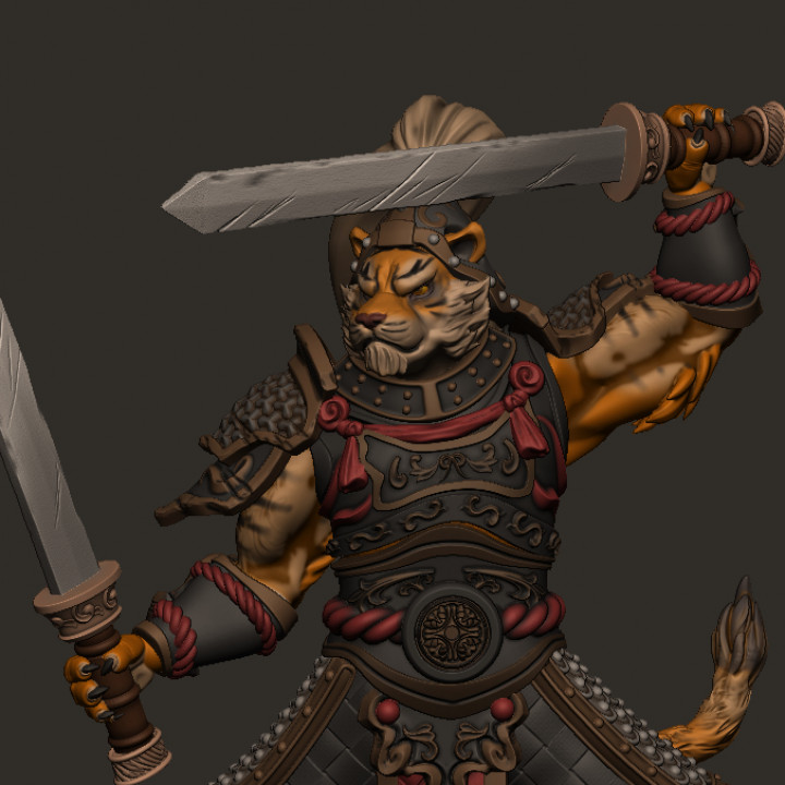 3D Printable Tigerfolk warriors by Mojibake Collectibles