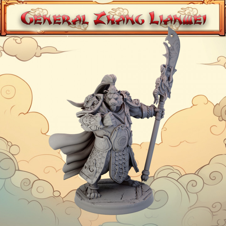 3D Printable Tigerfolk General Zhang Lianwei by Mojibake Collectibles