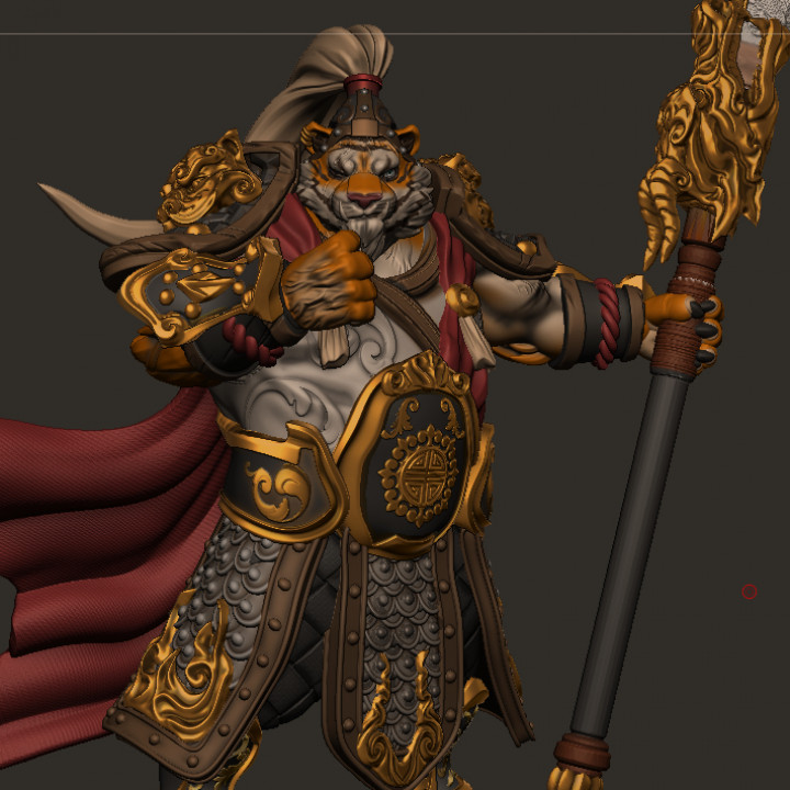 3D Printable Tigerfolk General Zhang Lianwei by Mojibake Collectibles