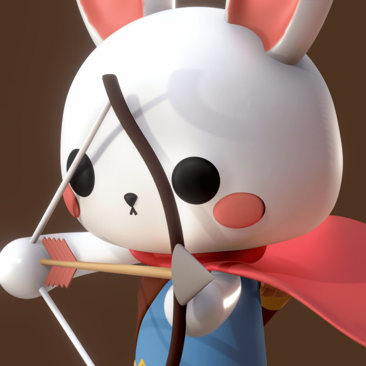 3D Printable bunny archer by Teddy