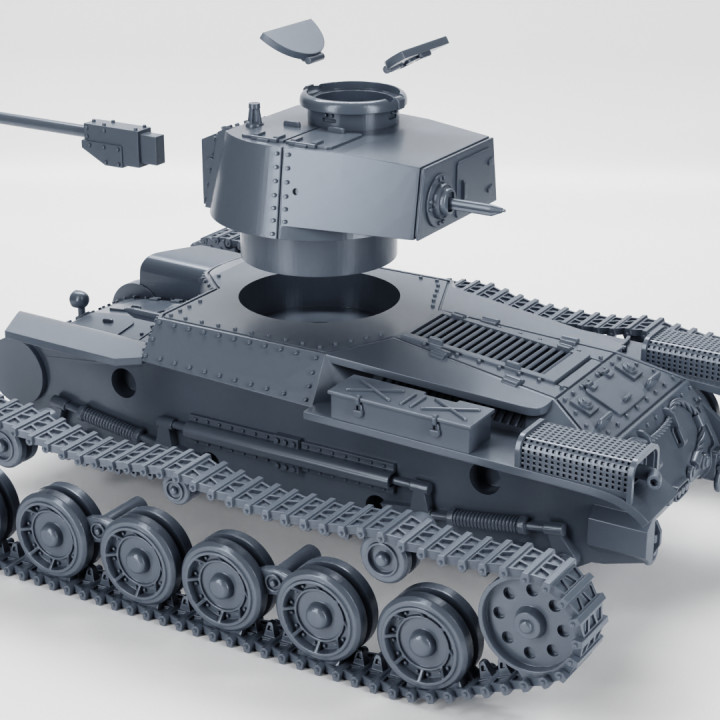3D Printable Type 97 Chi-Ha Kai + Type 97 Shinhoto Chi-Ha 120mm + 2 ...