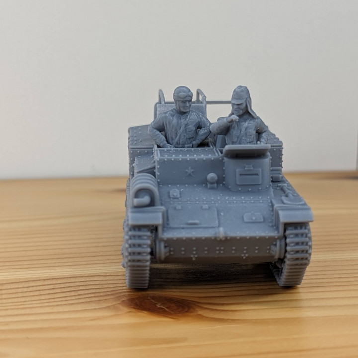 3D Printable Type 98 So-Da Carrier + 2 Tankmen (Japan, WW2) by Wargame3d