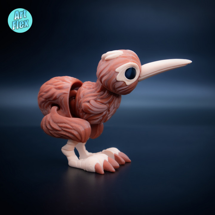 3D Printable Flexi Kiwi Bird STL 3MF Multicolor by ArtFlex
