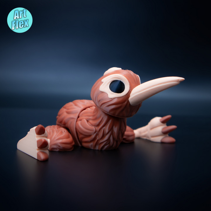 3D Printable Flexi Kiwi Bird STL 3MF Multicolor by ArtFlex