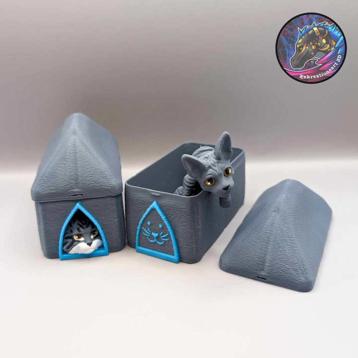 3D Printable Cat Adoption House by Kirsten M