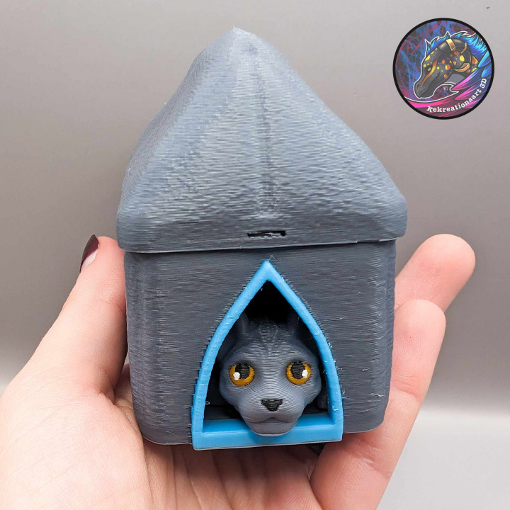 3D Printable Cat Adoption House by Kirsten M