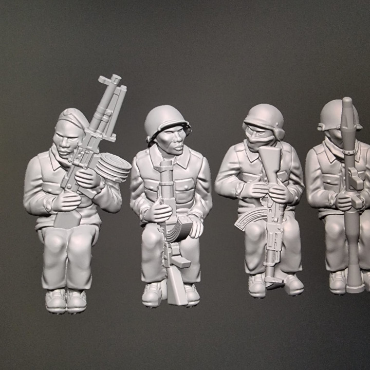 3D Printable Modern African militia vehicle riders 20mm 1/72 Elhiem by ...
