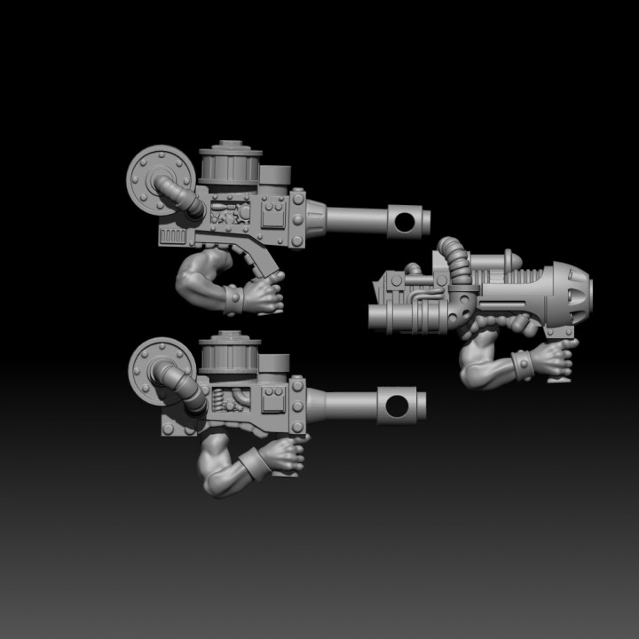 3D Printable Arms with Longrange weapons by Trollet Miniatures