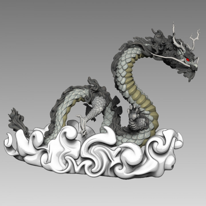 3D Printable Asian/Eastern Dragon by Wargames Atlantic