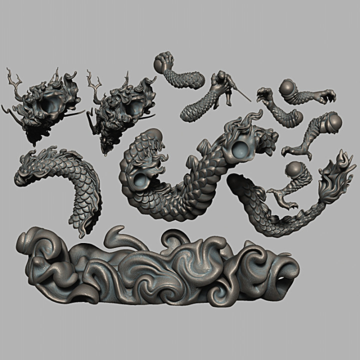 3D Printable Asian/Eastern Dragon by Wargames Atlantic