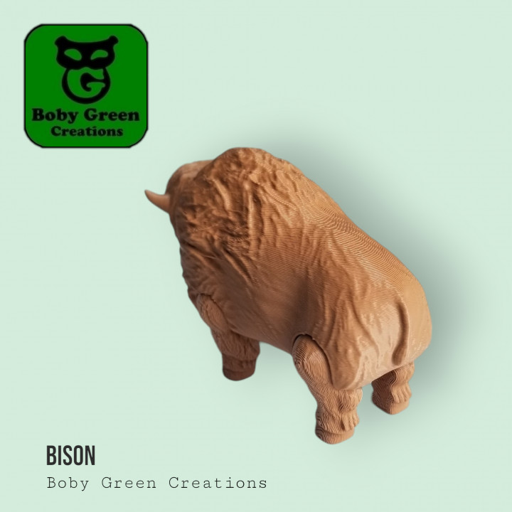 3D Printable Bison Flexi by Boby Green Creations