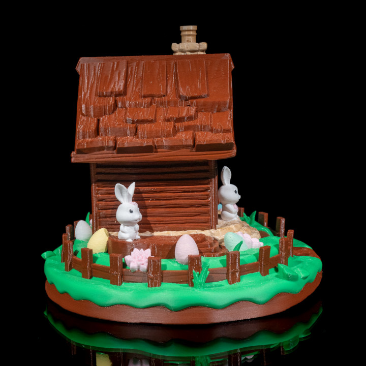 3D Printable Rabbit Cottage by Stlflix