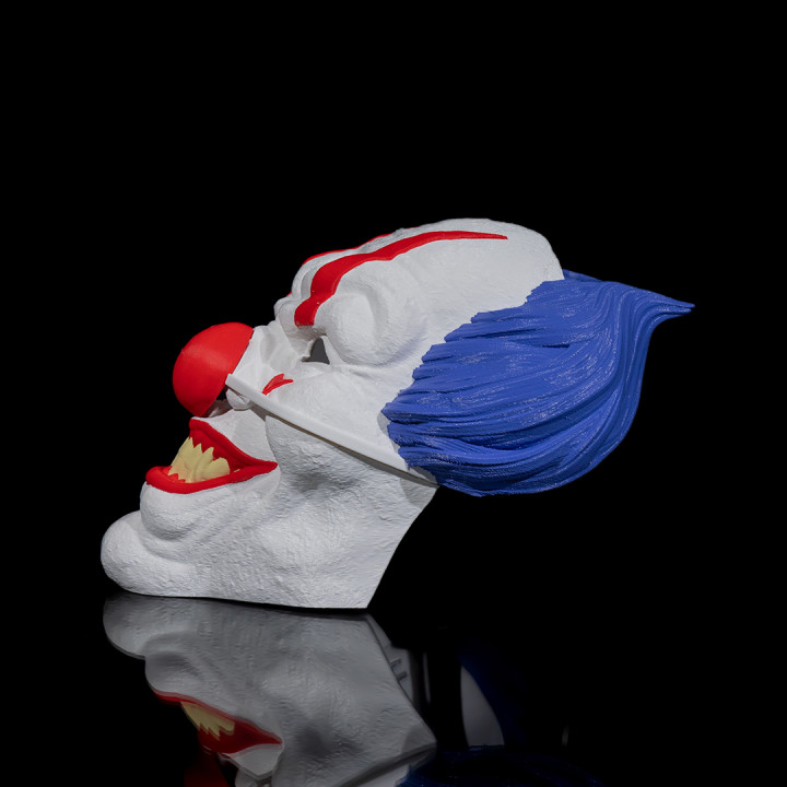 3D Printable Wearable Evil Clown Mask by Stlflix