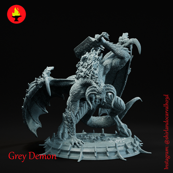 3D Printable Grey Demon by Evil Forge Studio