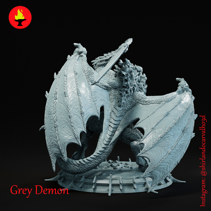 3D Printable Grey Demon by Evil Forge Studio