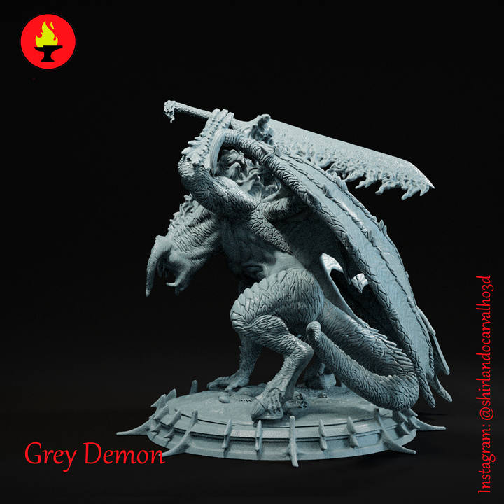 3D Printable Grey Demon by Evil Forge Studio