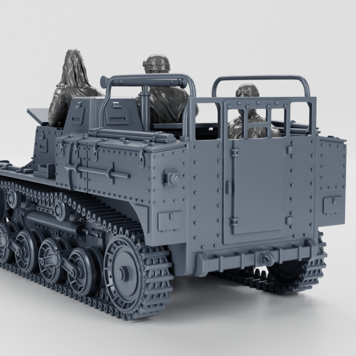 3D Printable Type 100 Te-Re observation tankette + 2 Tankmen (Japan ...